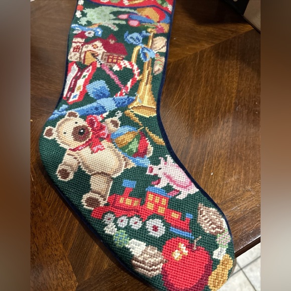 Lands' End | Holiday | Lans End Needlepoint Christmas Stocking William | Poshmark